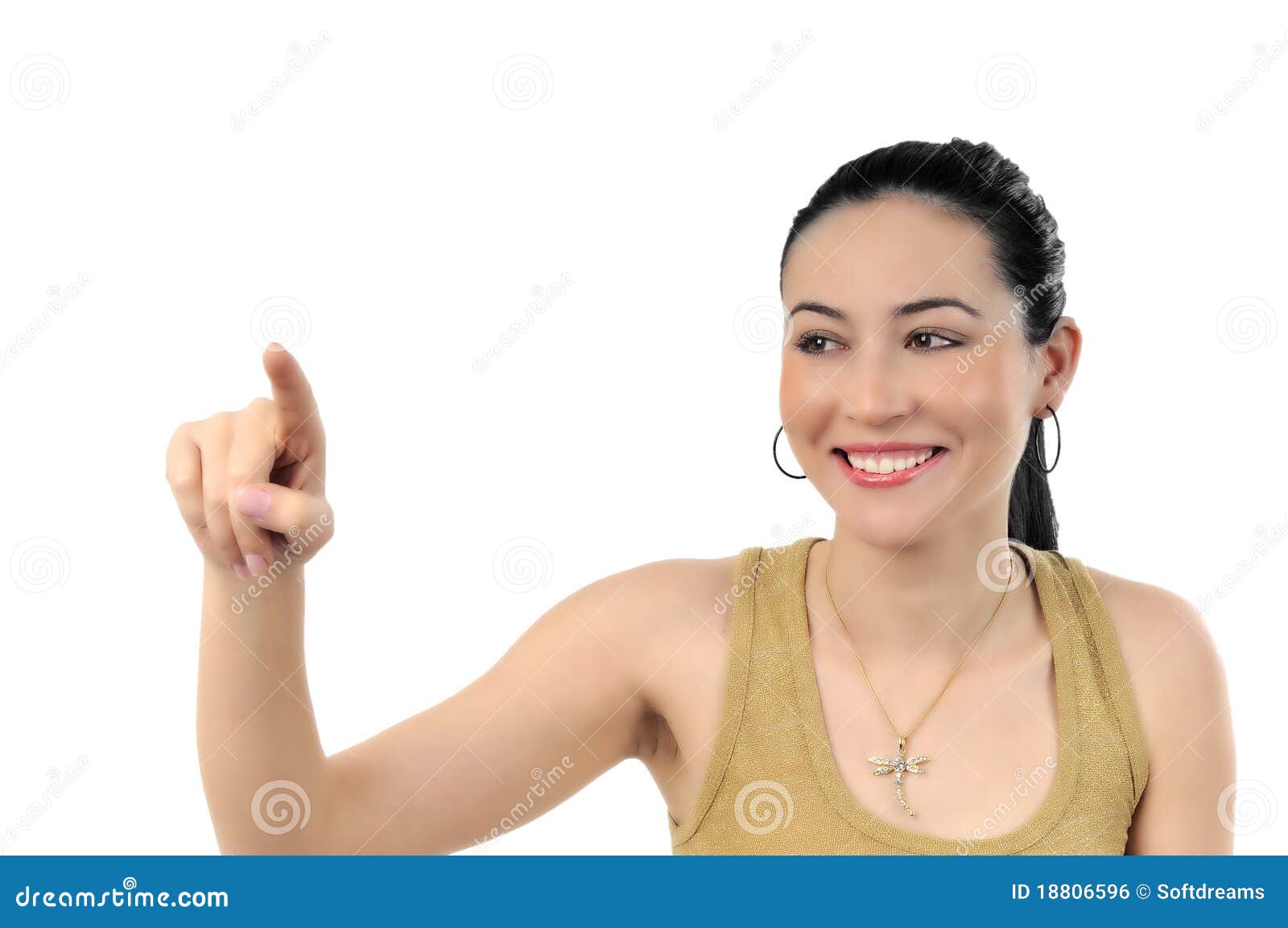 A Young Beautiful Woman Making Choice Stock Photo - Image of girl ...