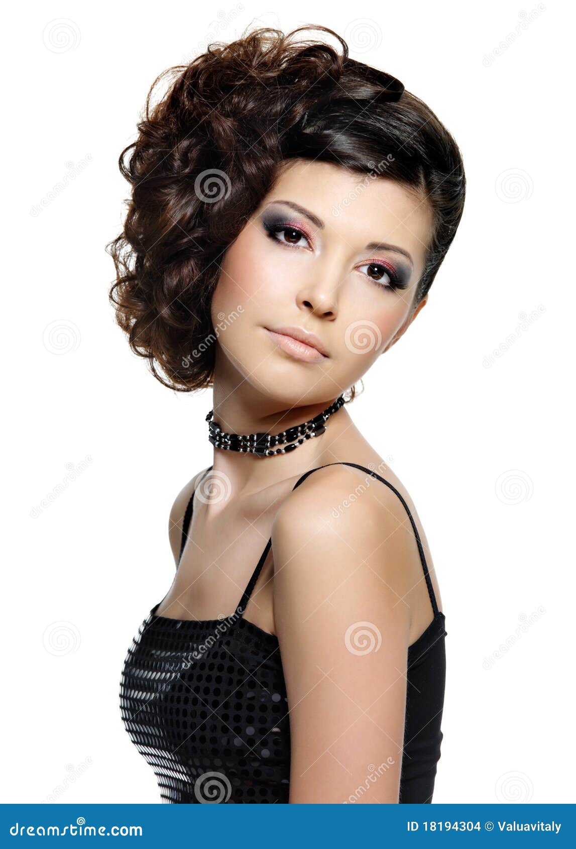 Young Beautiful Woman with Modern Hairstyle Stock Photo - Image of ...