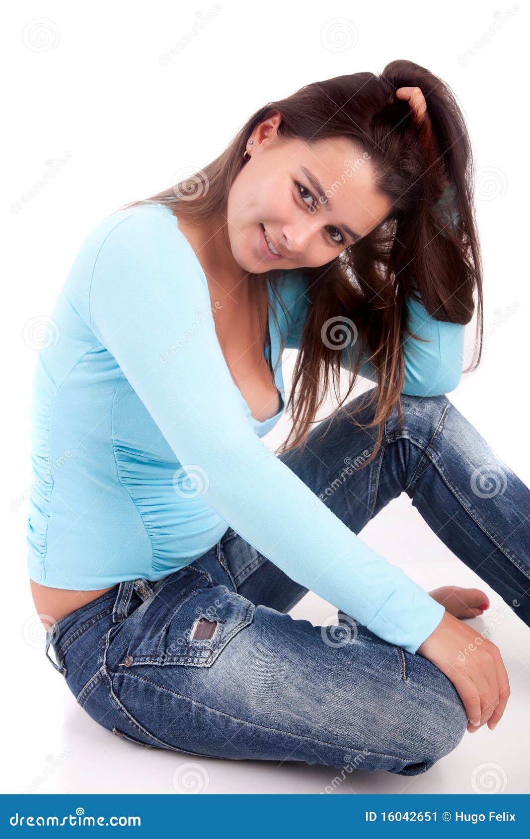 Young and Beautiful Woman Posing Stock Image - Image of people, lips ...