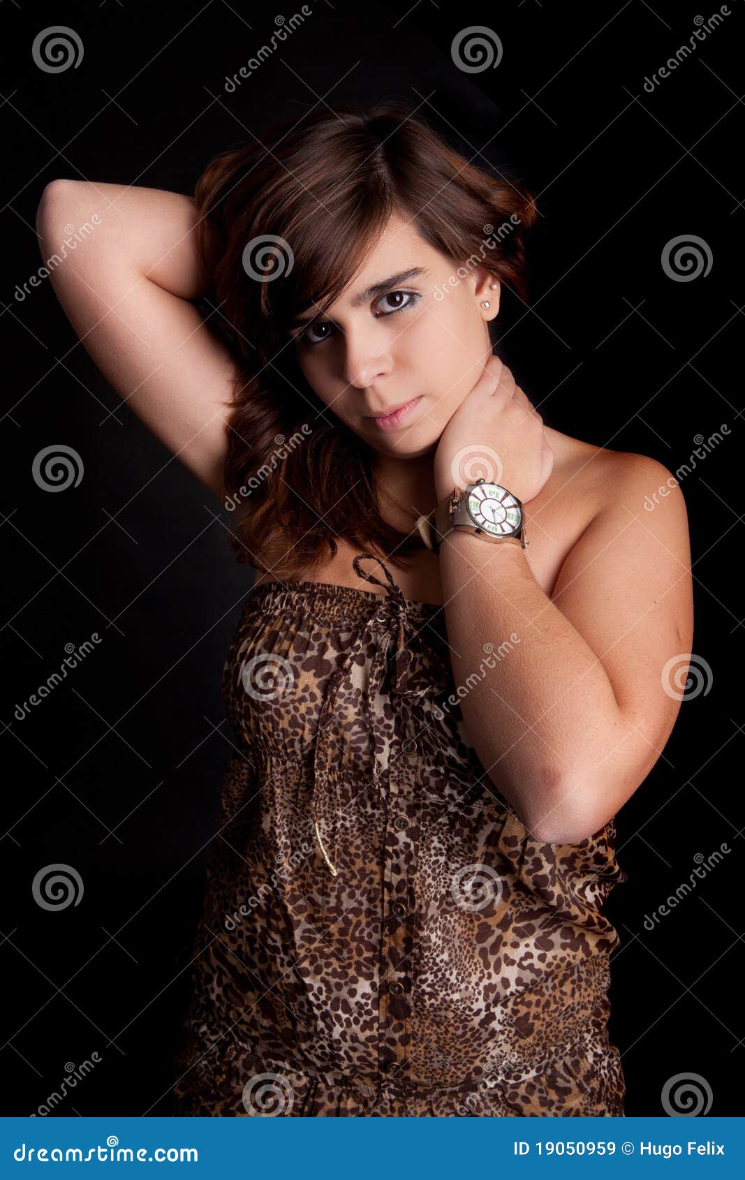 Young and Beautiful Woman Posing Stock Image - Image of adult, brunette ...