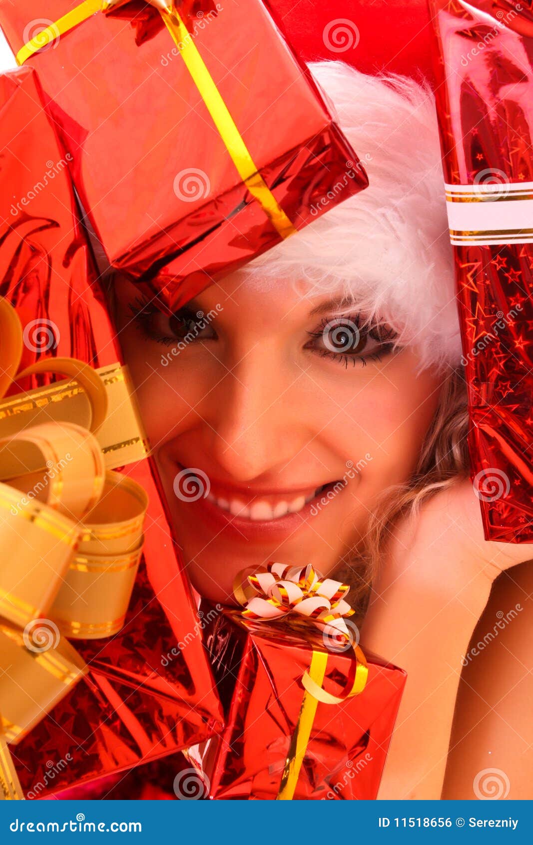 Young Beautiful Woman with Presents Stock Photo - Image of gift ...