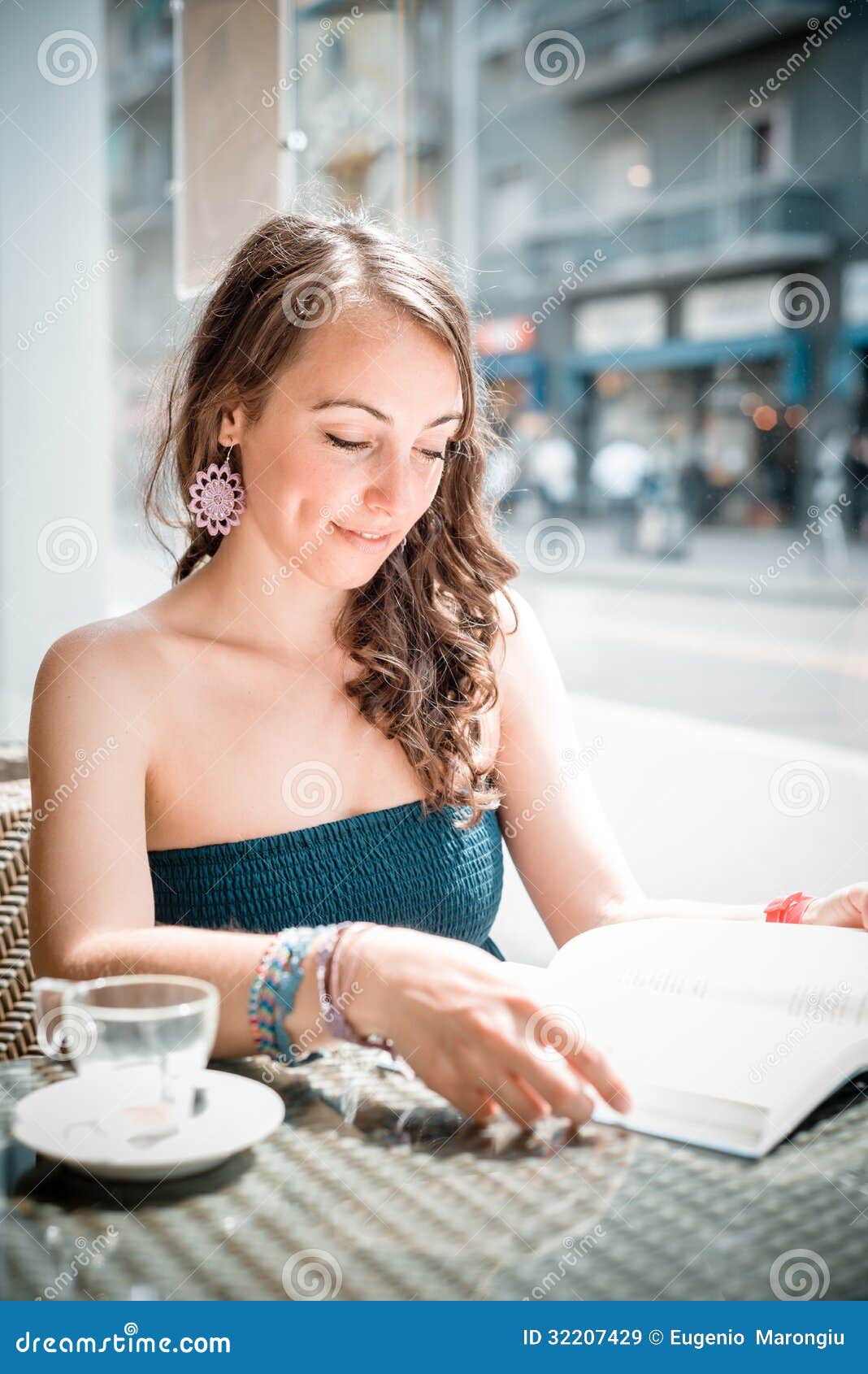Young Beautiful Woman Reading Book Stock Image - Image of lifestyle ...