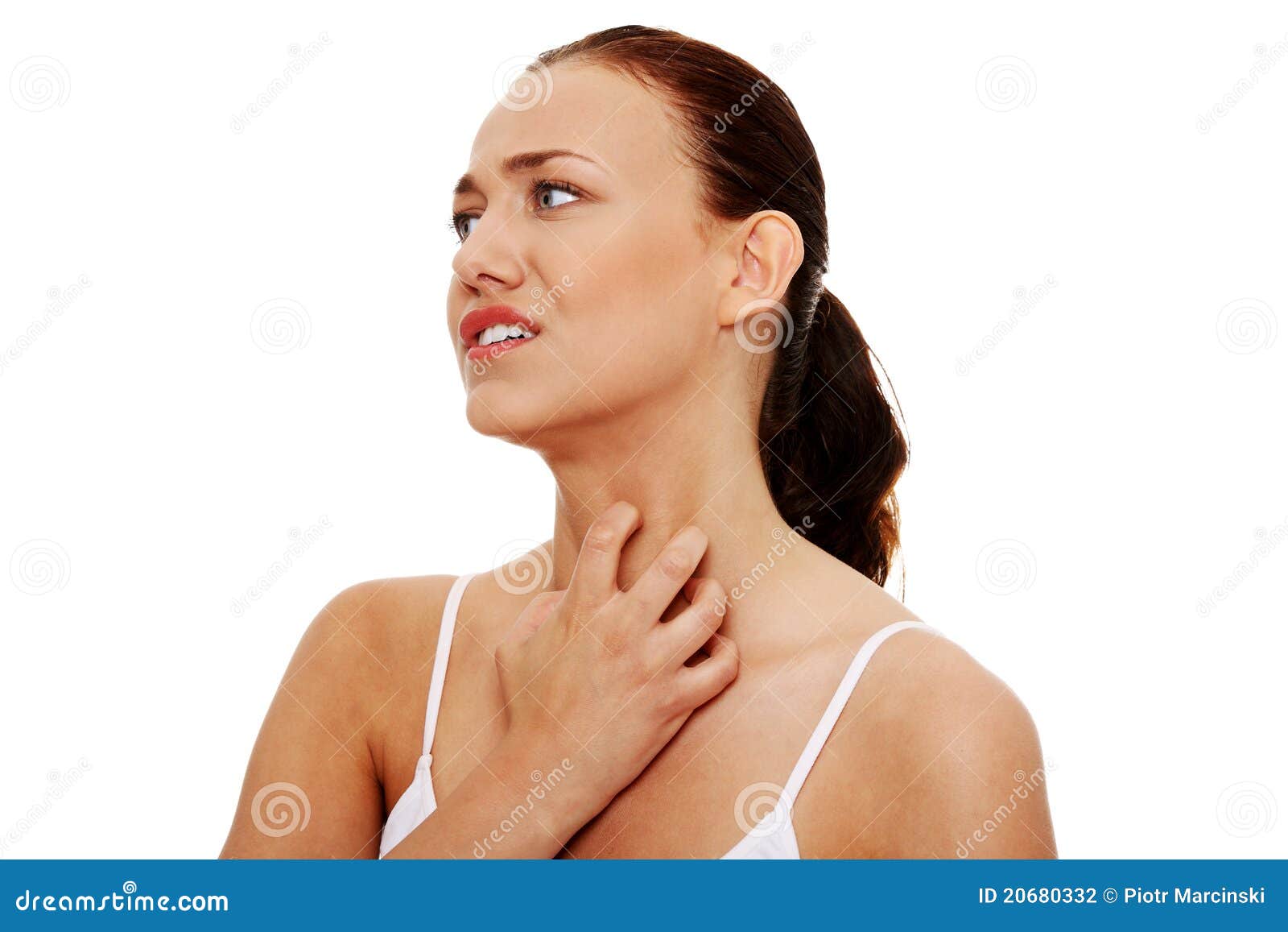 Young Beautiful Woman Scratching Her Self. Stock Photo - Image of ... Young Beautiful Woman Scratching Her Self. Stock Photo - Image of ...