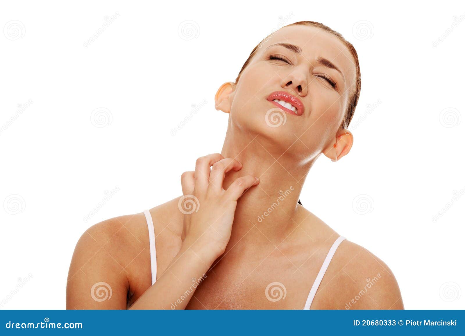 Young Beautiful Woman Scratching Her Self. Stock Image - Image of head ... Young Beautiful Woman Scratching Her Self. Stock Image - Image of head ...