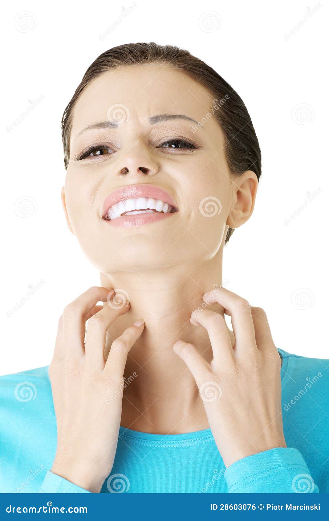 Young Beautiful Woman Scratching Her Self Stock Photo - Image of ...