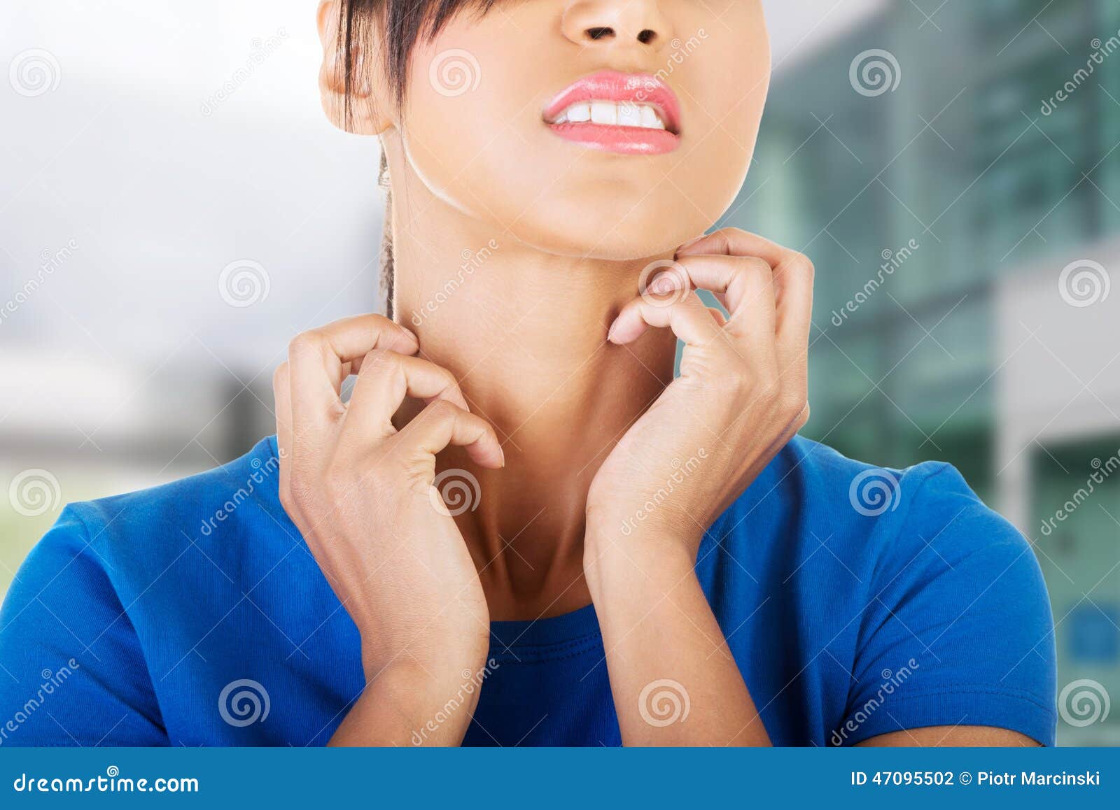 Young Beautiful Woman Scratching Her Self. Stock Photo - Image of pain ... Young Beautiful Woman Scratching Her Self. Stock Photo - Image of pain ...