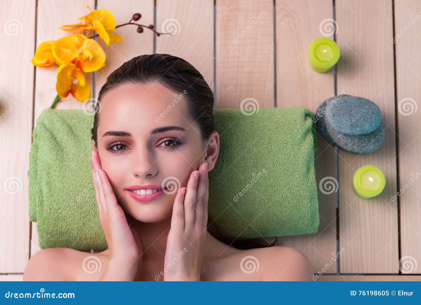 The Young Beautiful Woman during Spa Procedure Stock Image - Image of ...