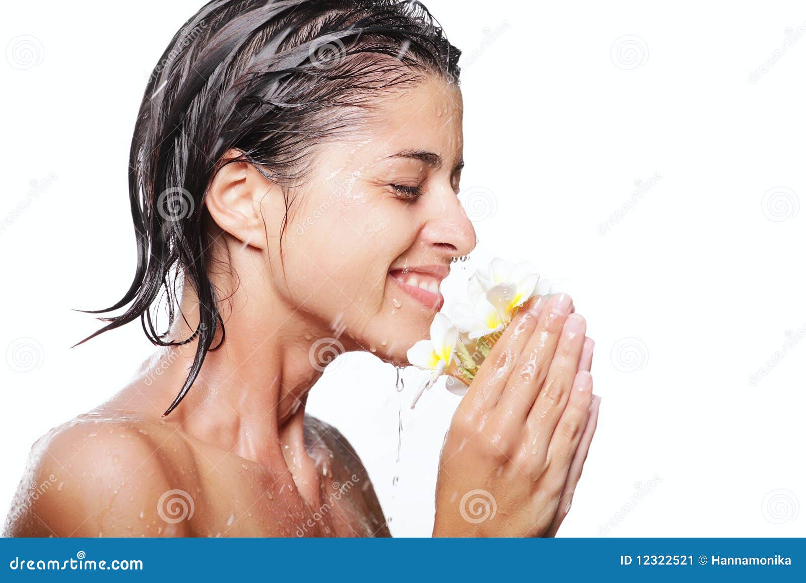 Young Beautiful Woman Taking a Shower Stock Image - Image of dream ...