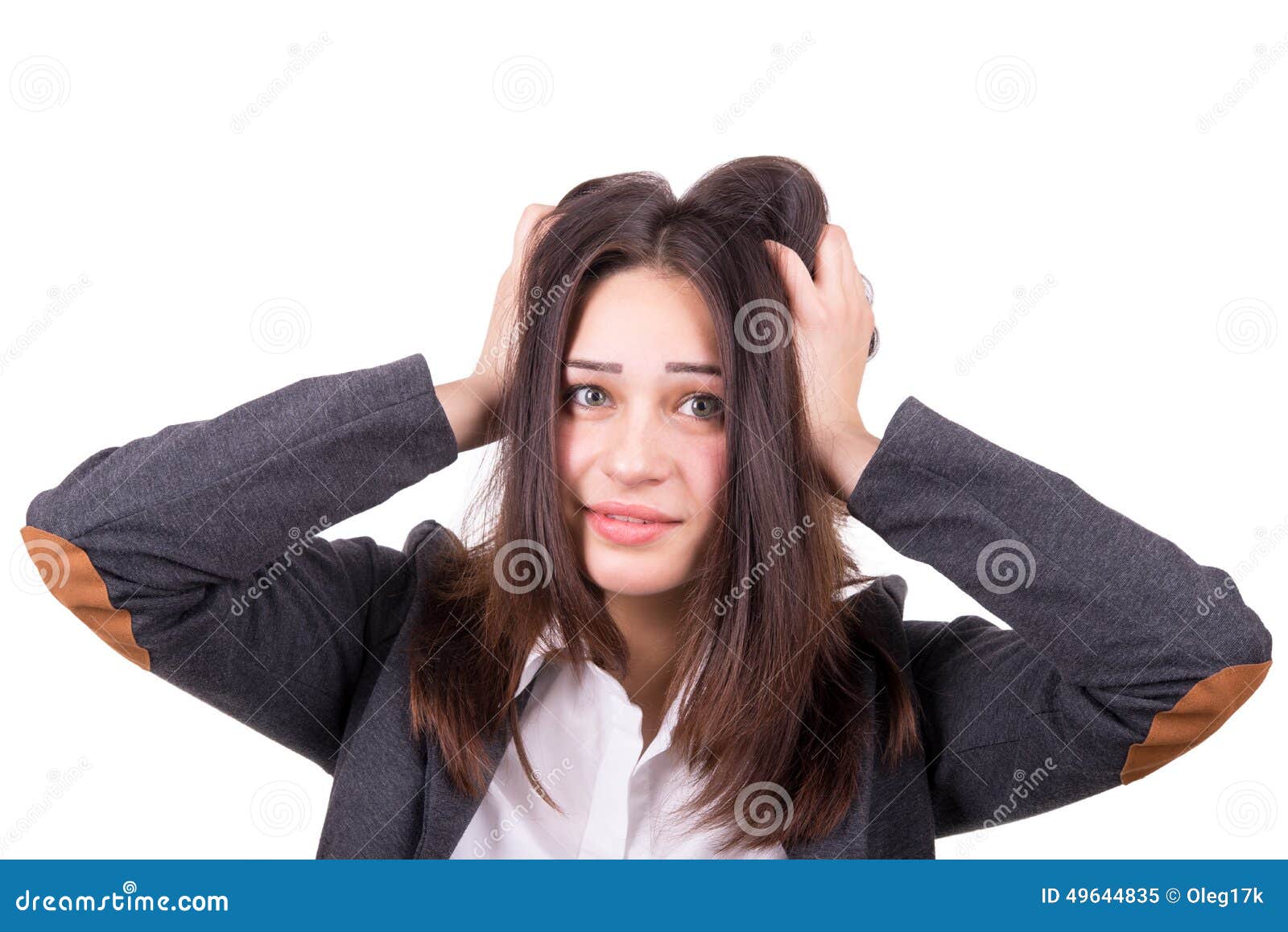 Young Beautiful Woman Under Stress Stock Image - Image of sensuality ...