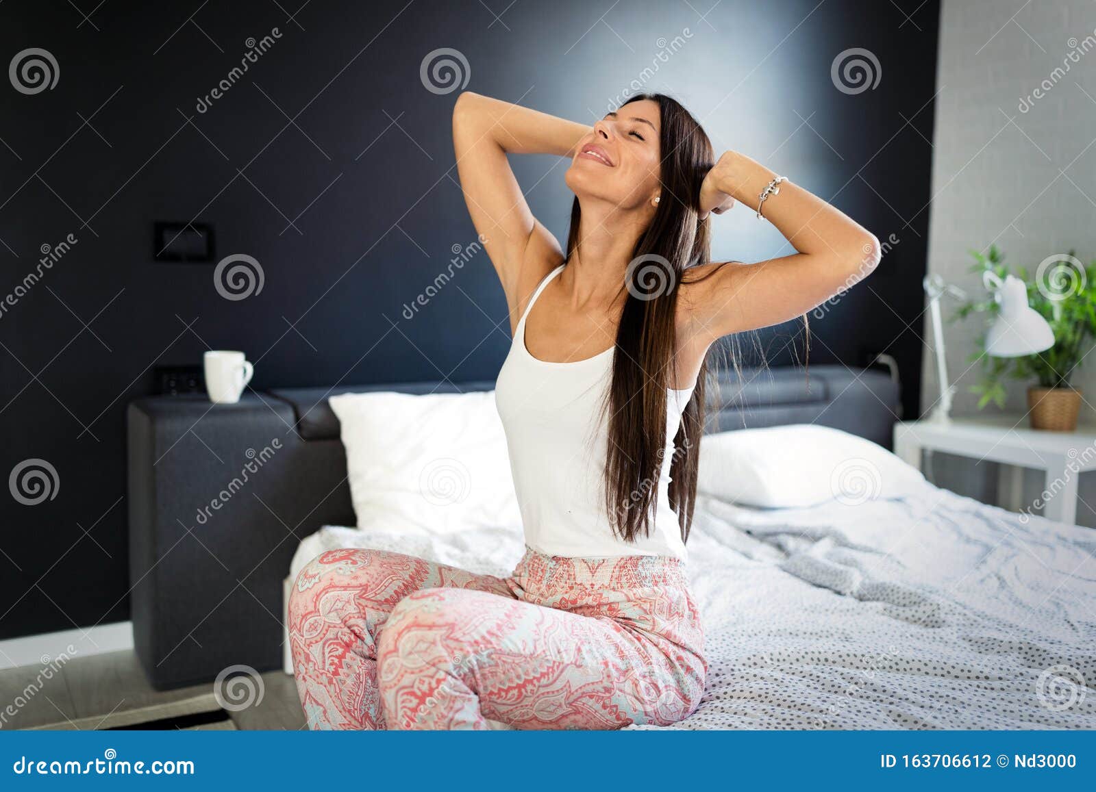 Young Beautiful Woman Waking Up Fully Rested Stock Photo - Image of ... Young Beautiful Woman Waking Up Fully Rested Stock Photo - Image of ...