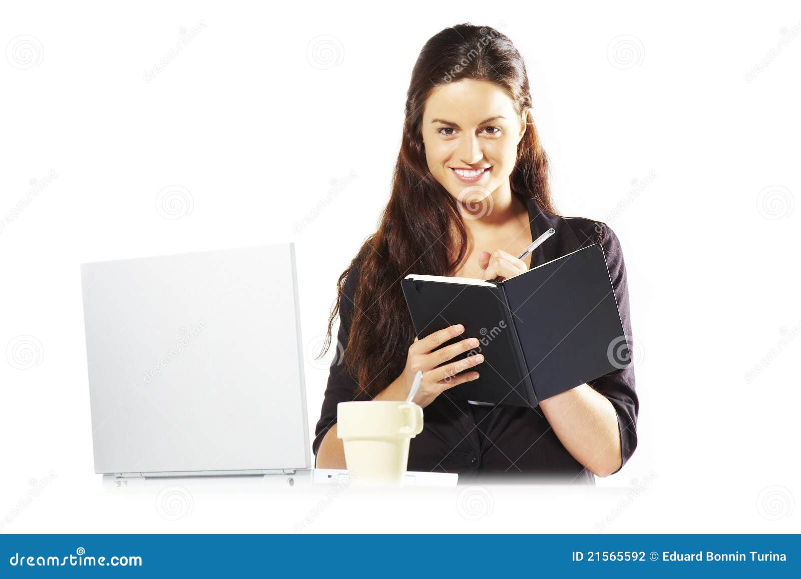 Young Beautiful Woman at Work Stock Photo - Image of hand, secretary ...