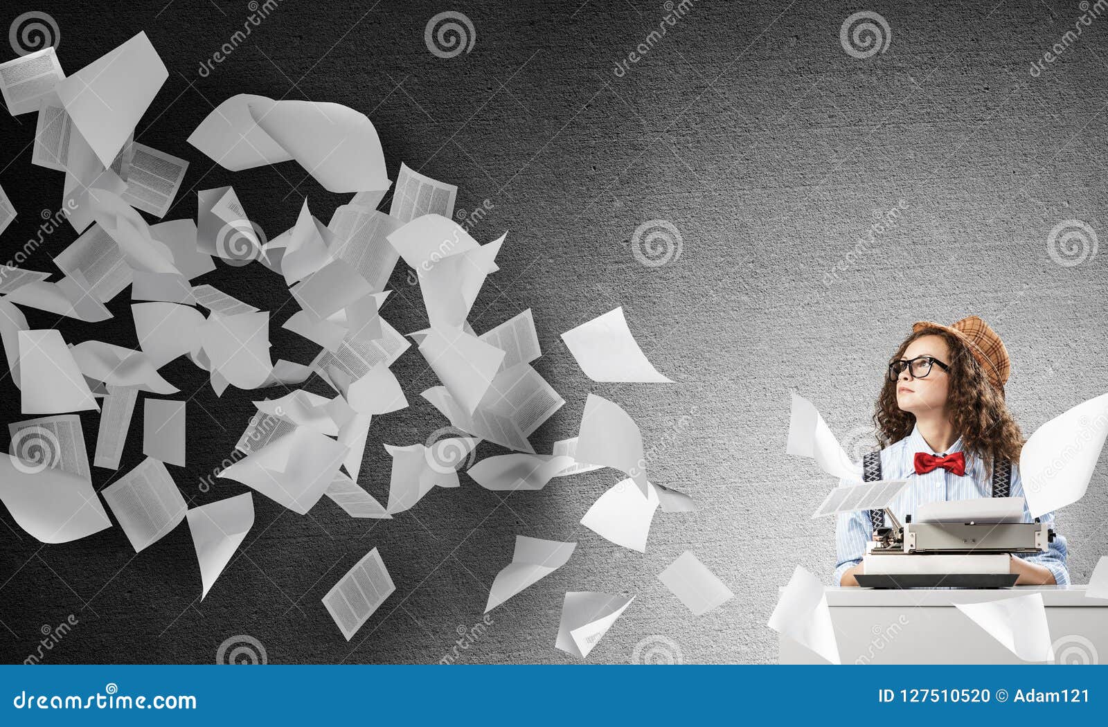 Creative Inspiration of Young Female Writer. Stock Photo - Image of ...