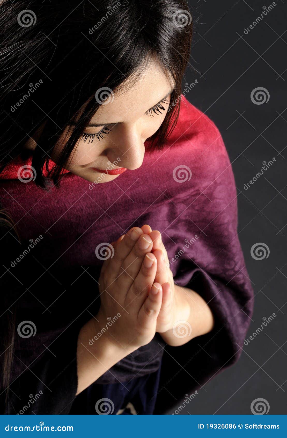 Young and Beautiful Women Praying Stock Photo - Image of bible, hand ...