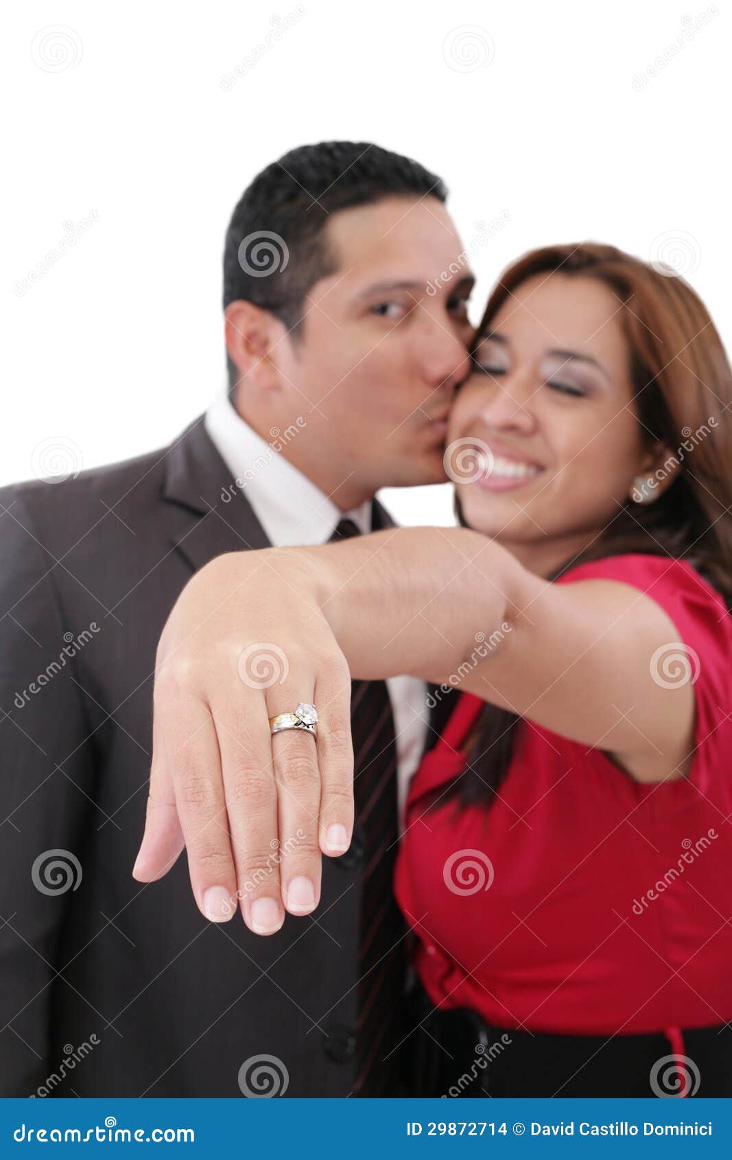 Woman Showing Her Engagement Ring Stock Photo - Image of hand, closeup ...