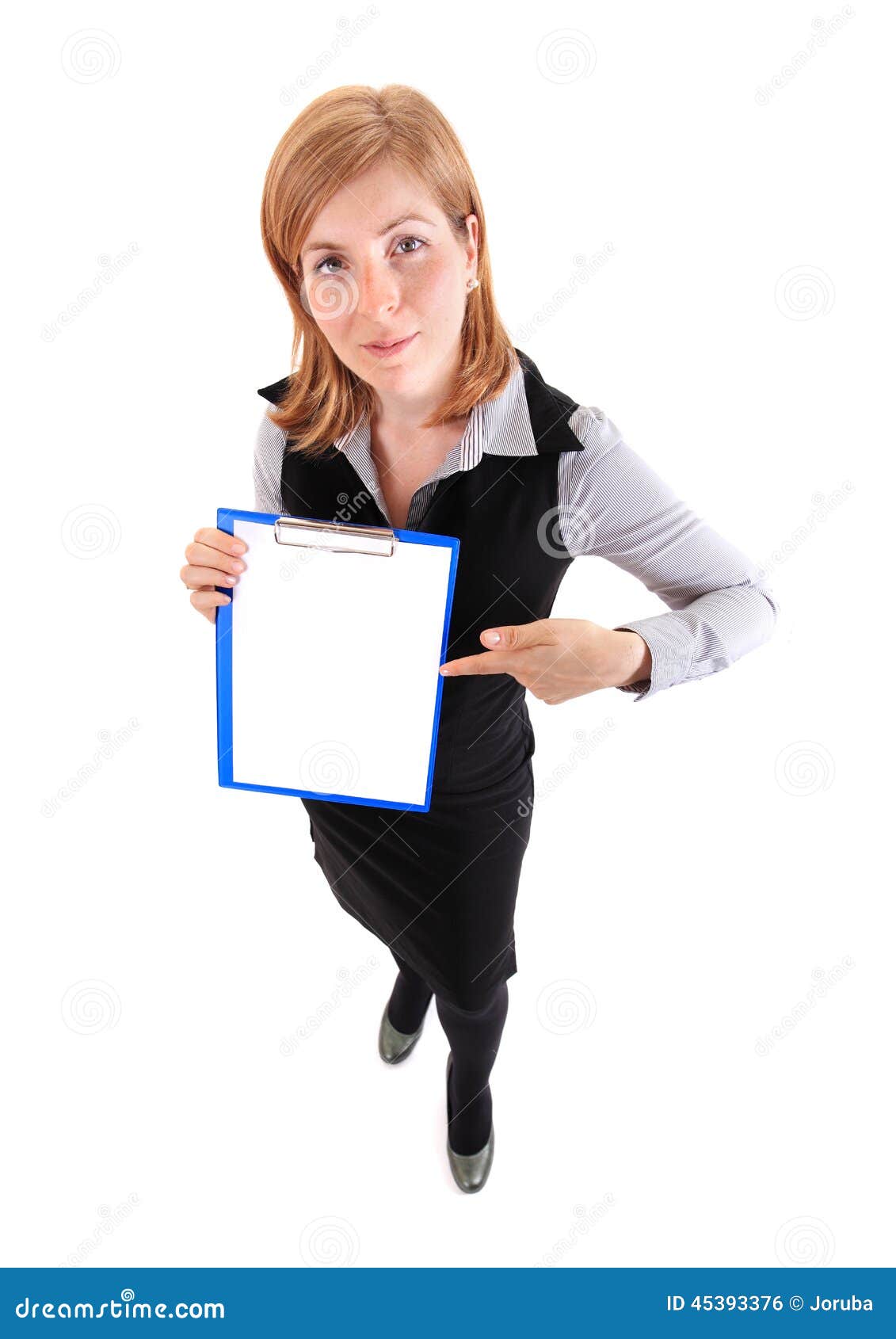 Young Beauty Business Woman Showing Document Stock Photo - Image of ...