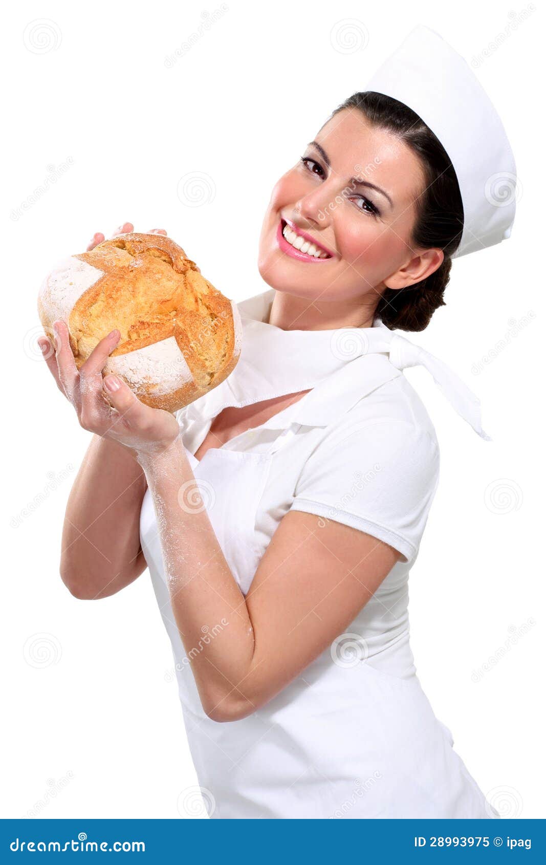 Young Beautyful Woman Baker Stock Image - Image of home, bake: 28993975