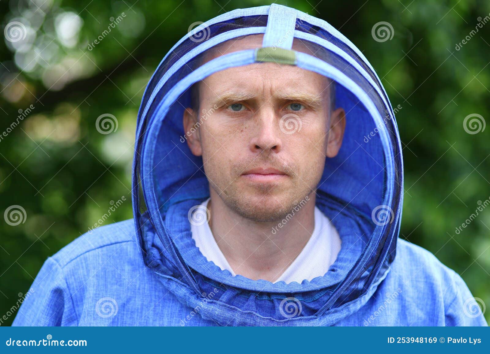 Young Beekeeper in a Protective Suit Stock Image - Image of mask ...