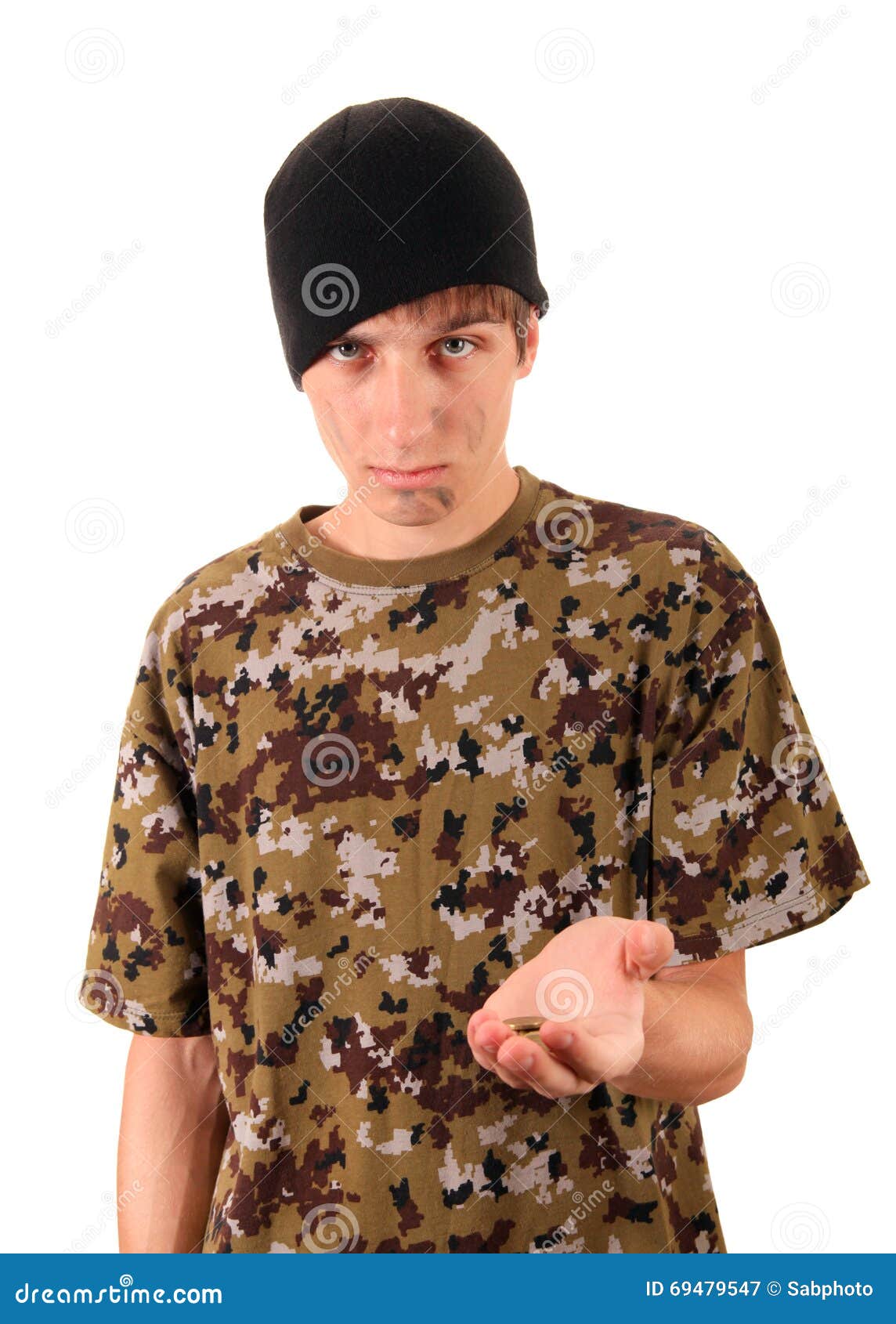 Young Beggar Portrait stock image. Image of dirty, looking - 69479547