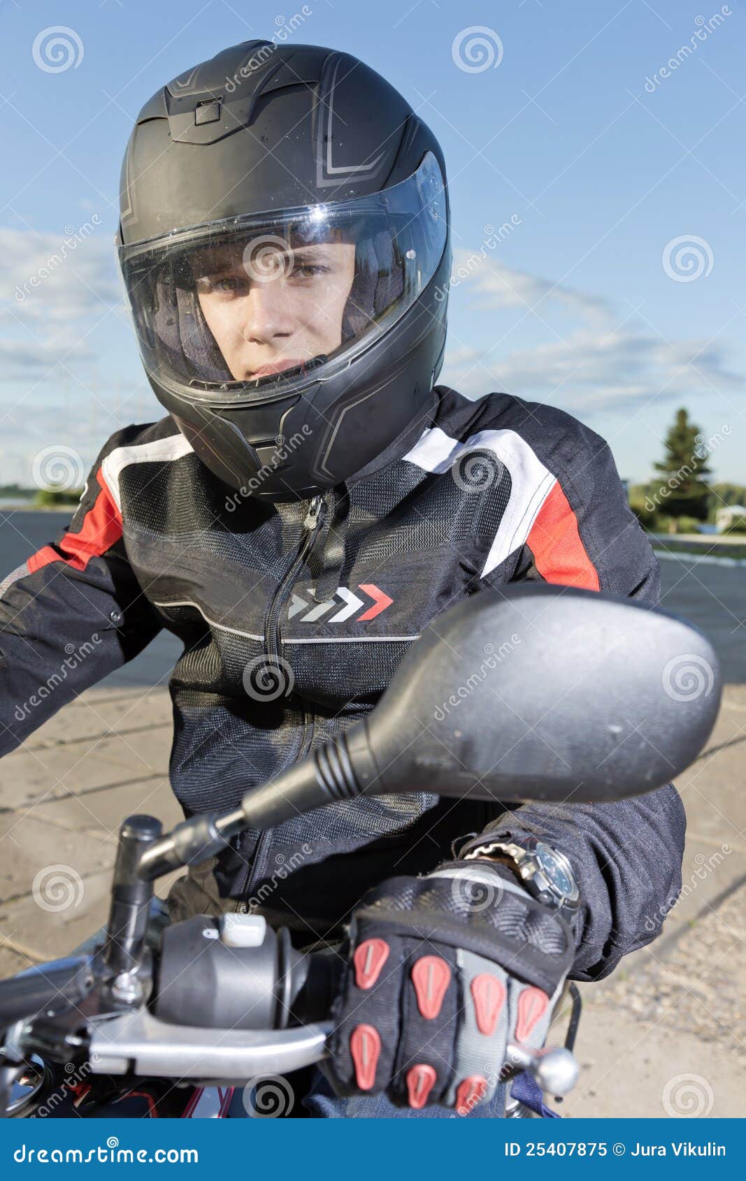 The young biker stock image. Image of traffic, outdoors - 25407875
