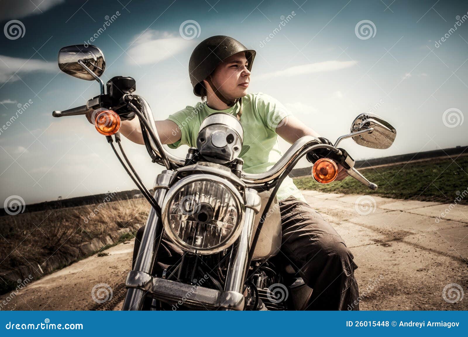 Young biker stock photo. Image of street, journey, transport - 26015448