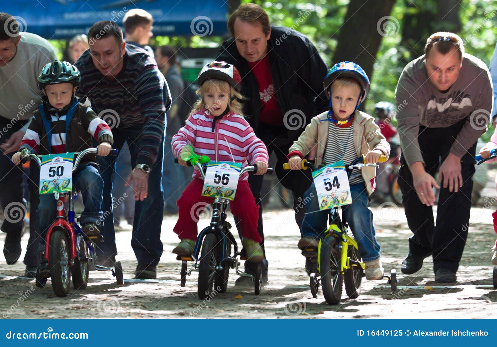 Young Bikers on Child Bicycle Competition. Editorial Image - Image of ...