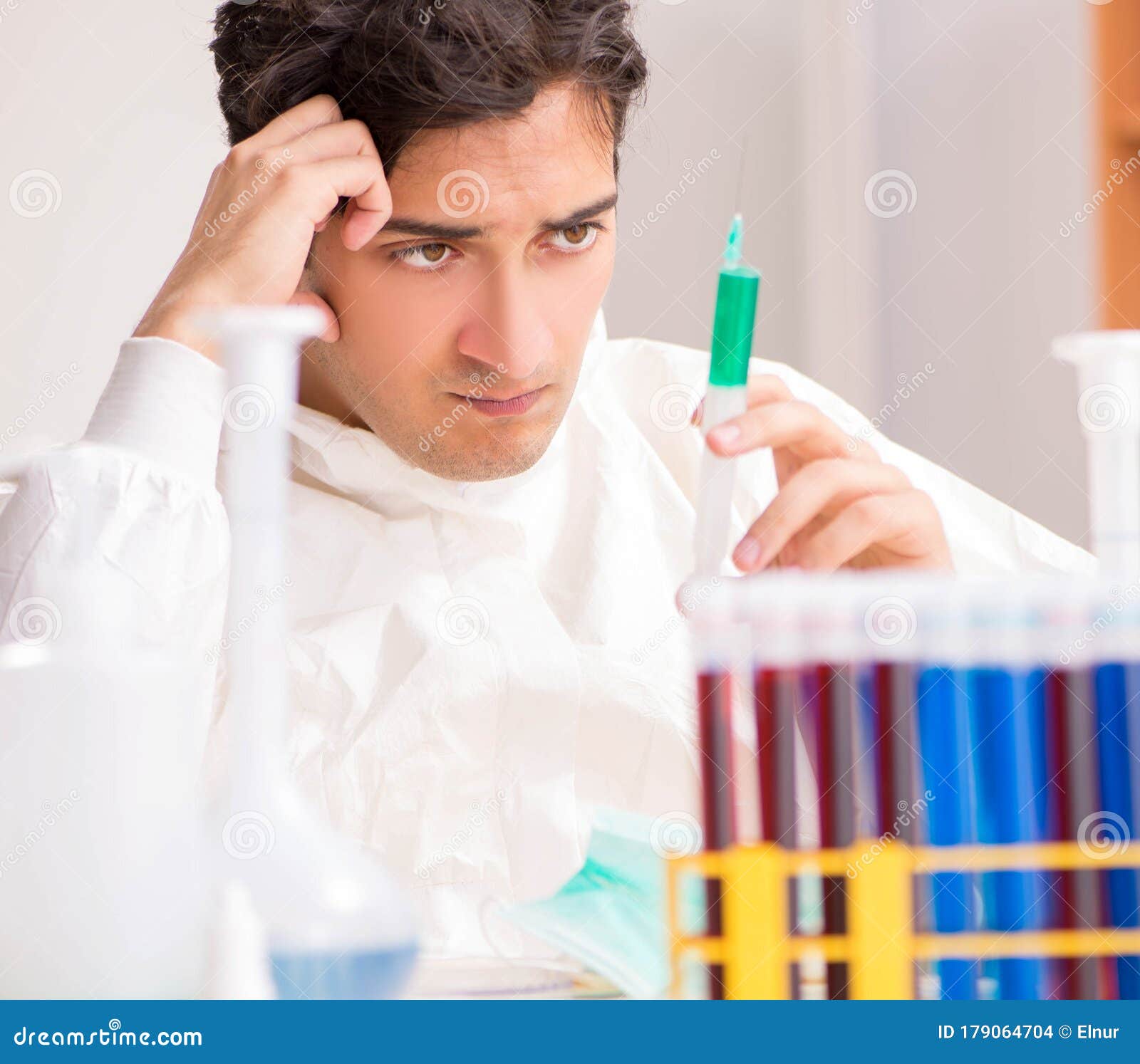 Young Biochemist Working in the Lab Stock Photo - Image of discovery ...
