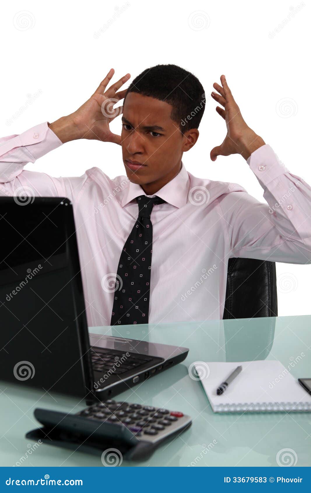 Young black businessman stock image. Image of hand, crack - 33679583