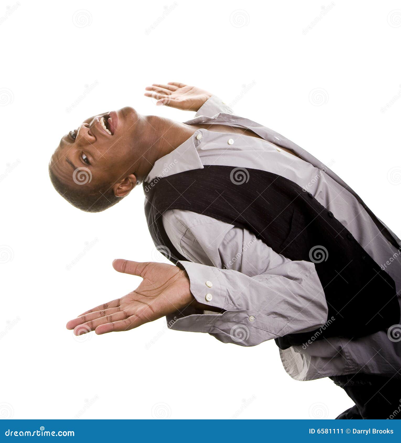 Young Black Man Bending Over Backwords Stock Image - Image of white ...