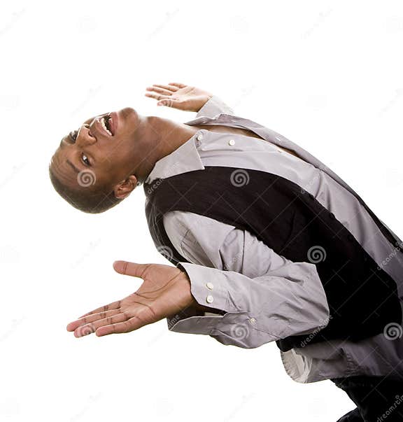 Young Black Man Bending Over Backwords Stock Image - Image of white ...