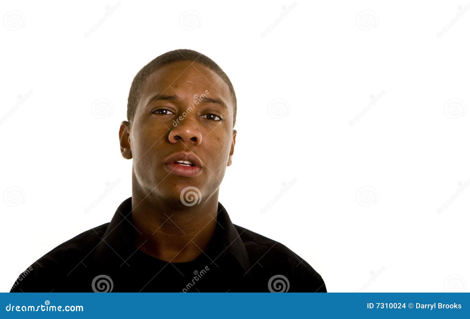 Young Black Man Confrontational Stock Photo - Image of african, white ...