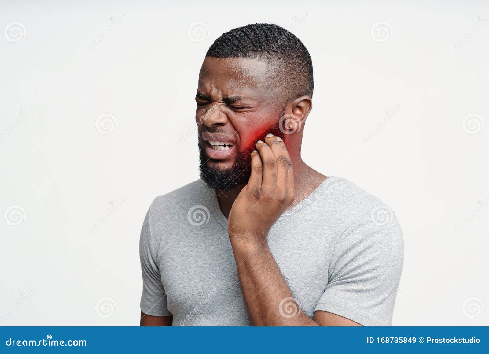 Teeth Pain Concept. Defenseless Head. Suffering. Punch In Face. Destroy ...