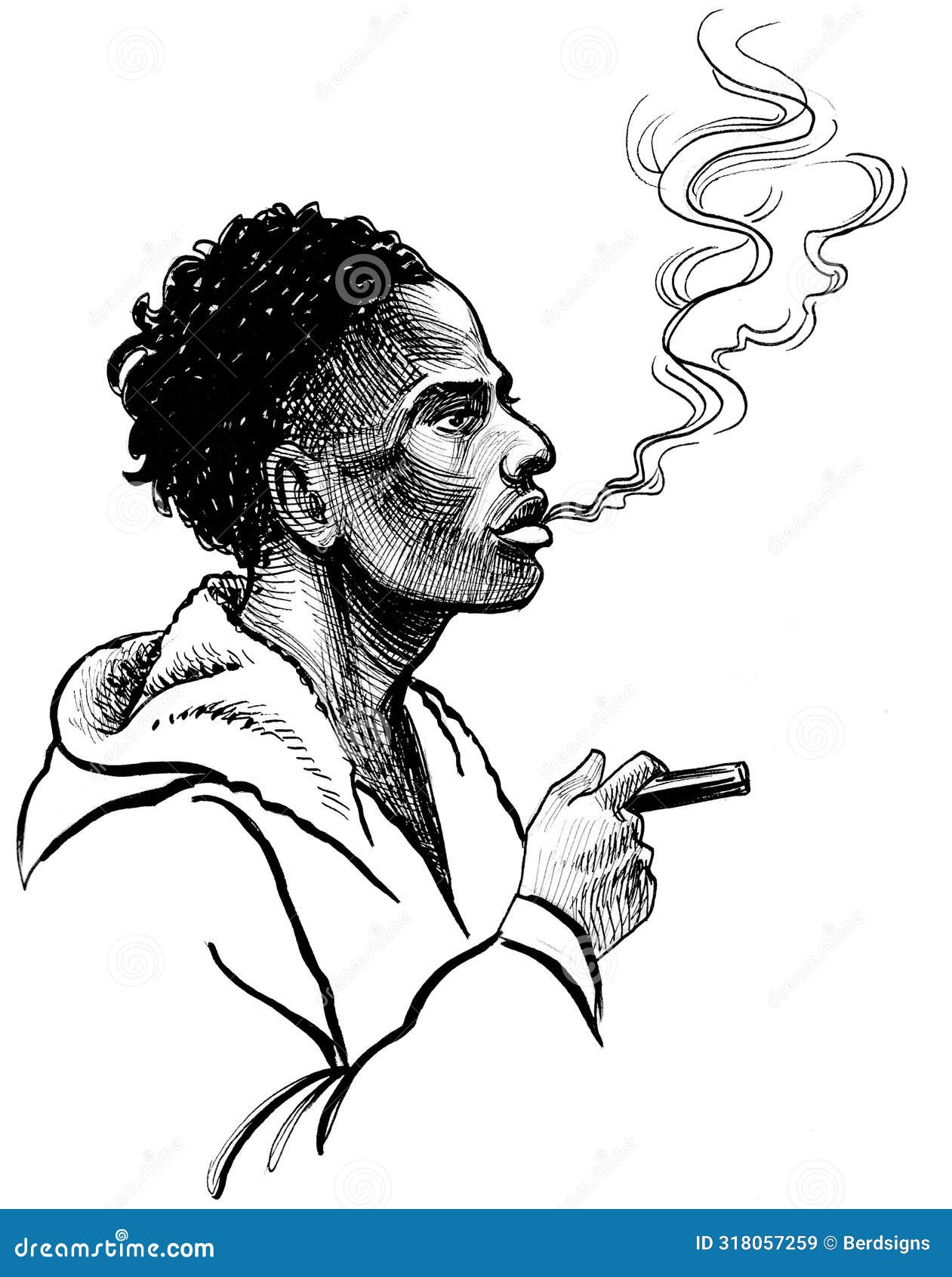 Man vaping stock illustration. Illustration of male - 318057259
