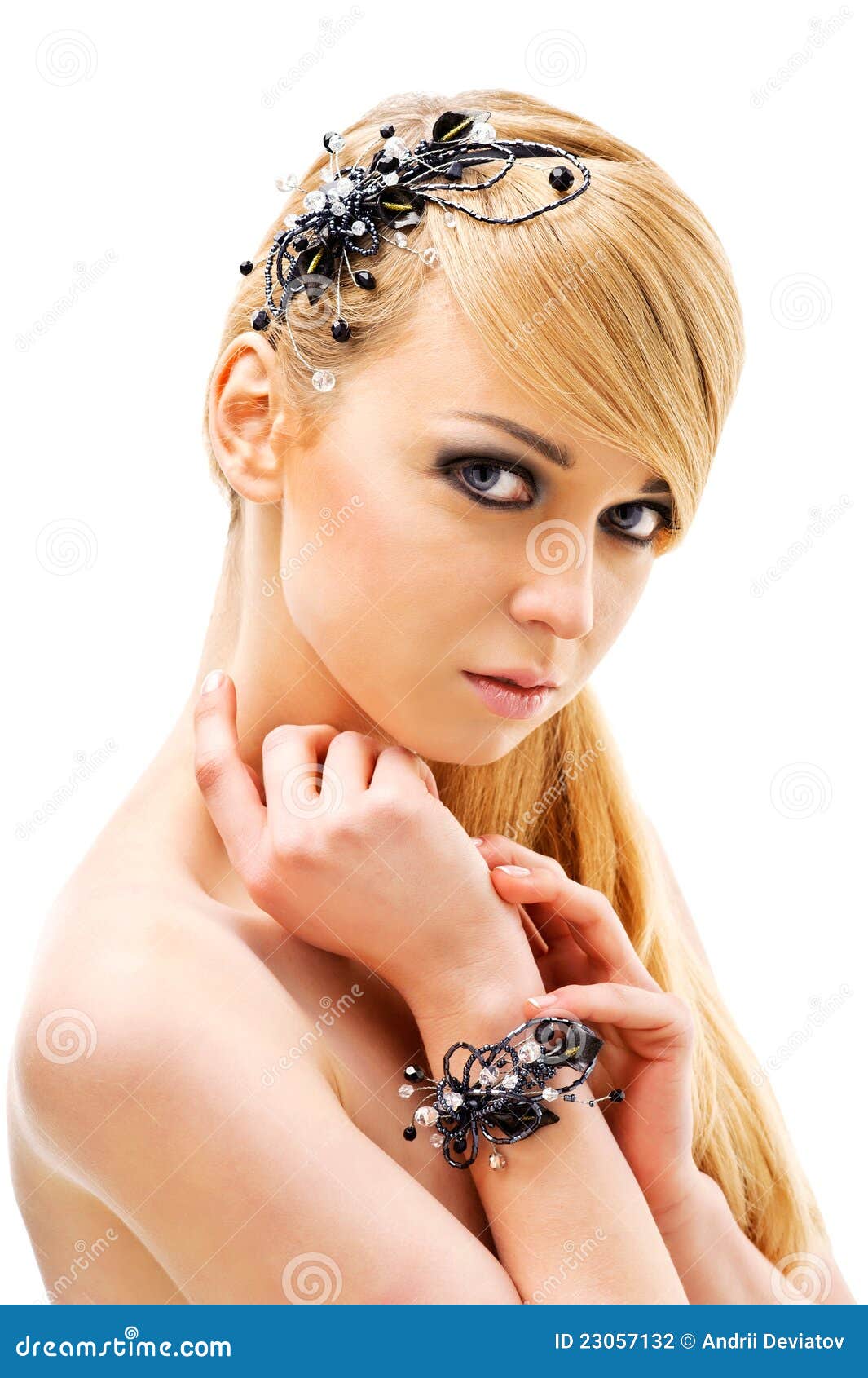 Young Blond Lady with Luxury Accessories Stock Photo - Image of blond ...