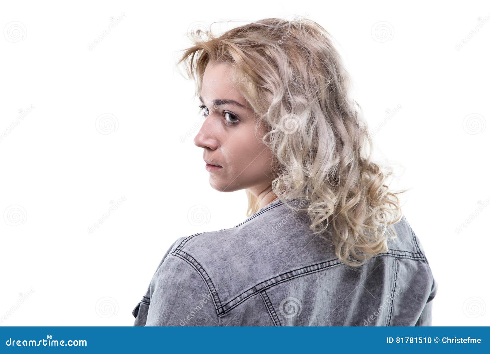 Young Blond Woman from Back Stock Photo - Image of curly, blond: 81781510
