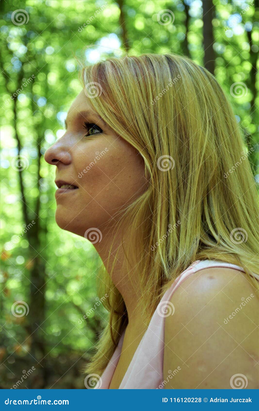 Young Blonde Woman`s Face Profile Stock Photo - Image of pretty, woman ...