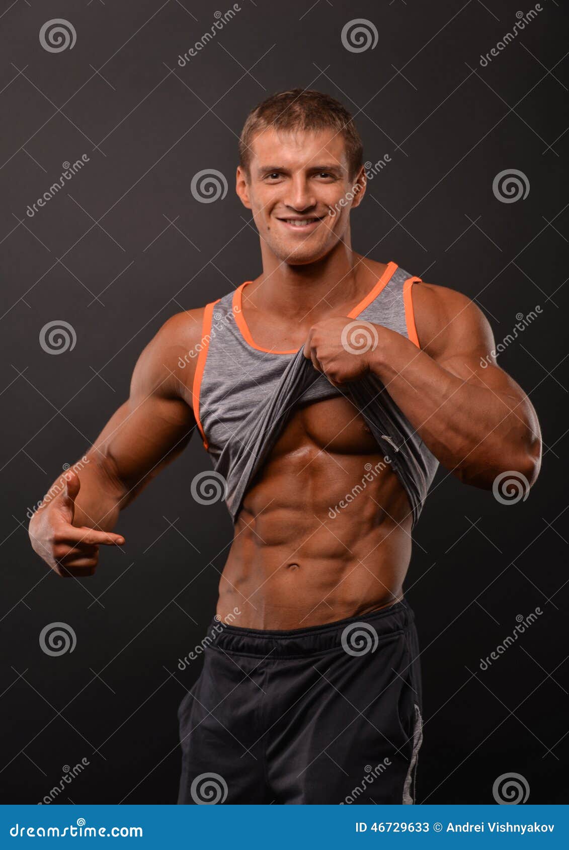 Young bodybuilder stock image. Image of abdominal, muscular - 46729633