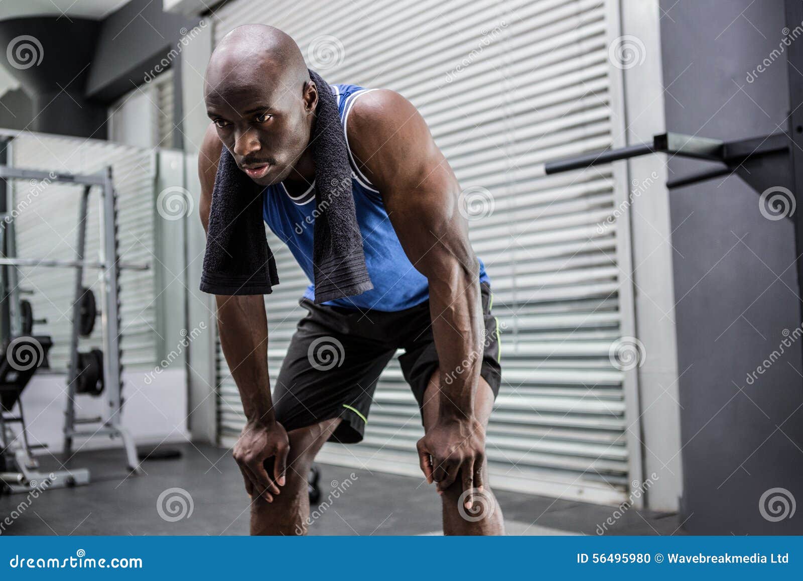 Young Bodybuilder Looking Exhausted Stock Photo - Image of health ...