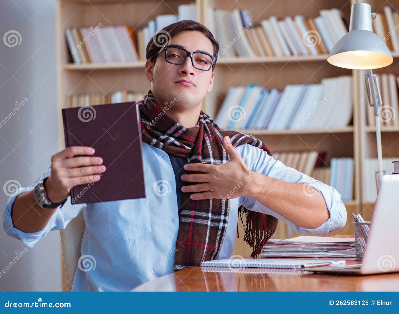 Young Book Writer Writing in Library Stock Image - Image of freelancer ...