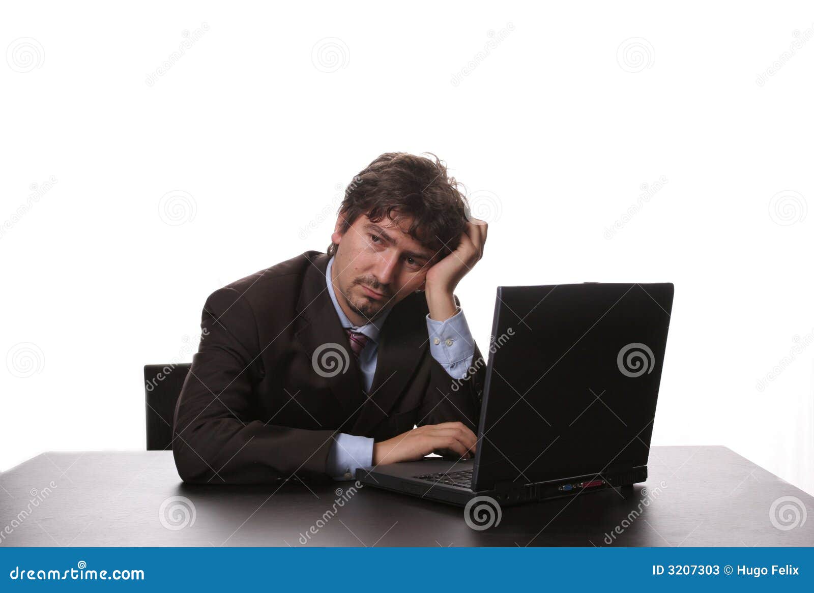 Young bored business man stock image. Image of employee - 3207303