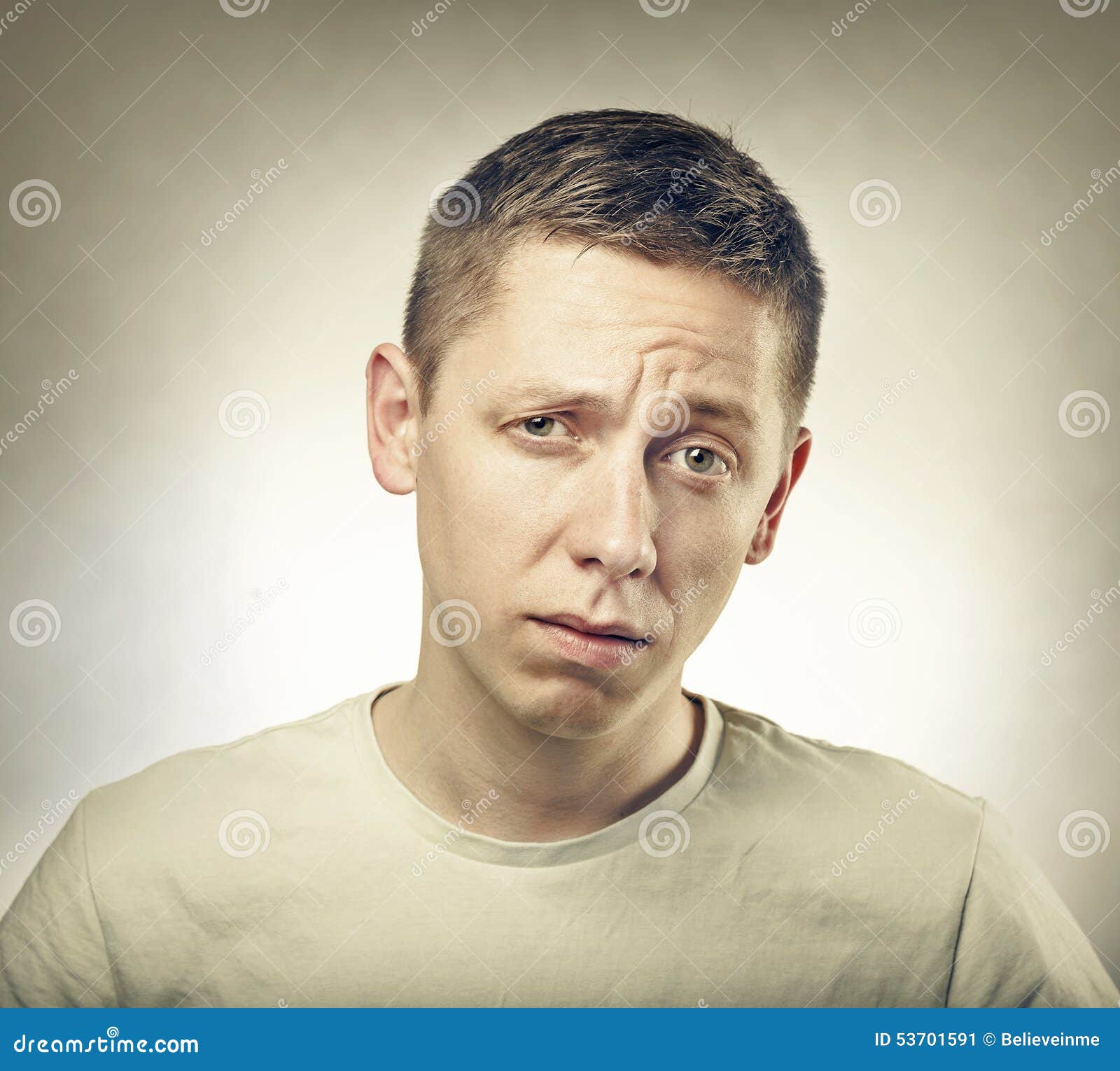 Young bored man stock image. Image of expression, puff - 53701591