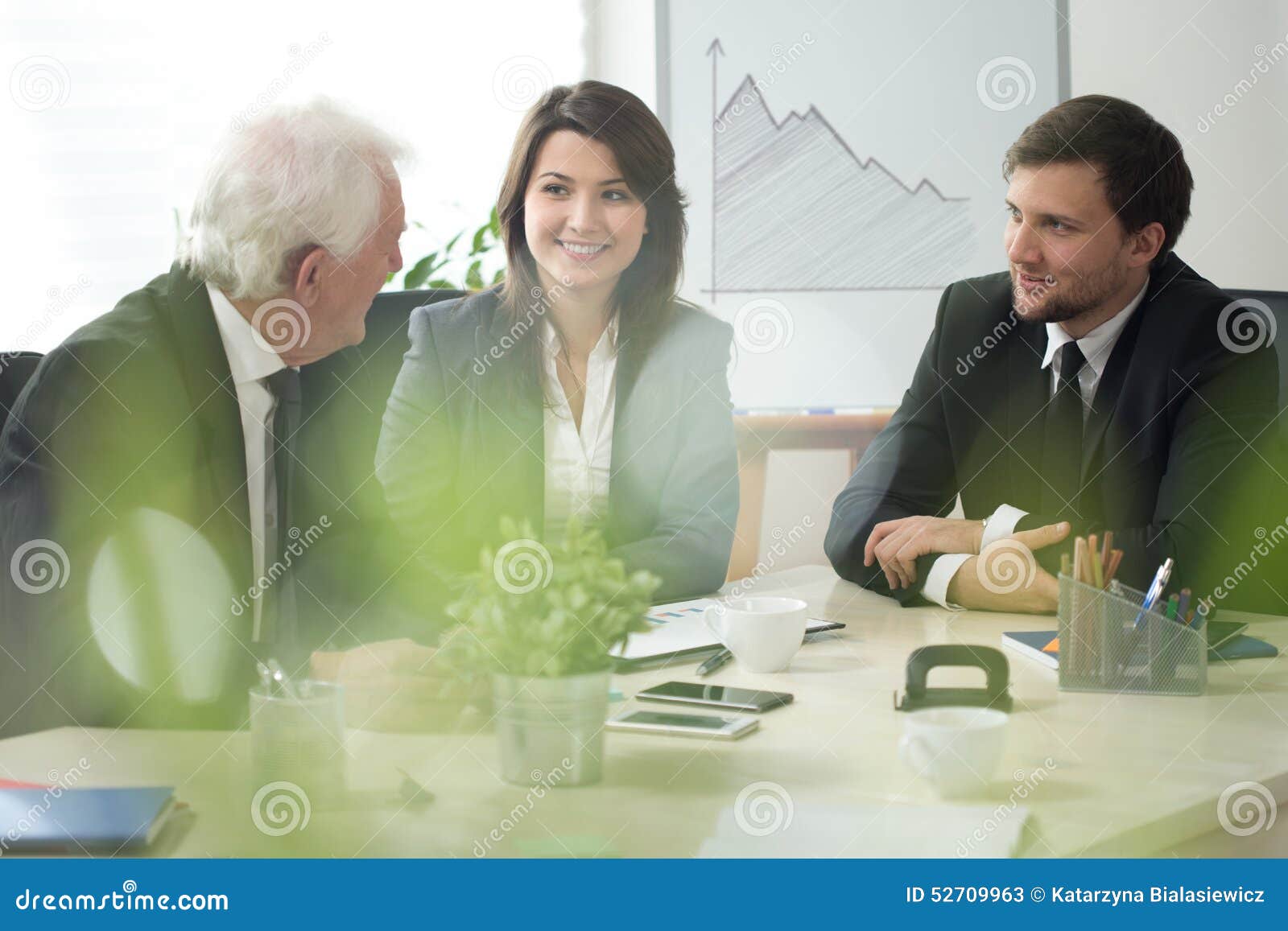 Young boss with employees stock image. Image of business - 52709963