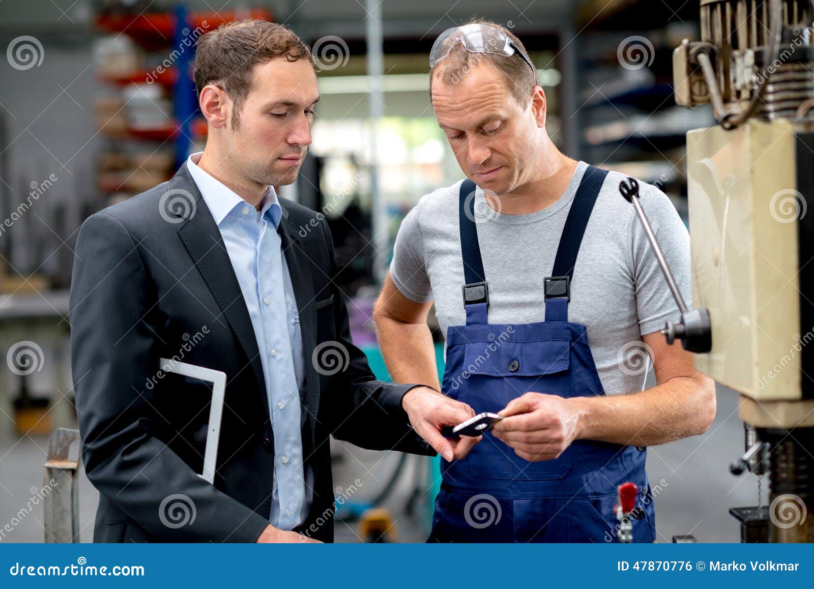 Young Boss and Worker in Conversation Stock Photo - Image of manager ...