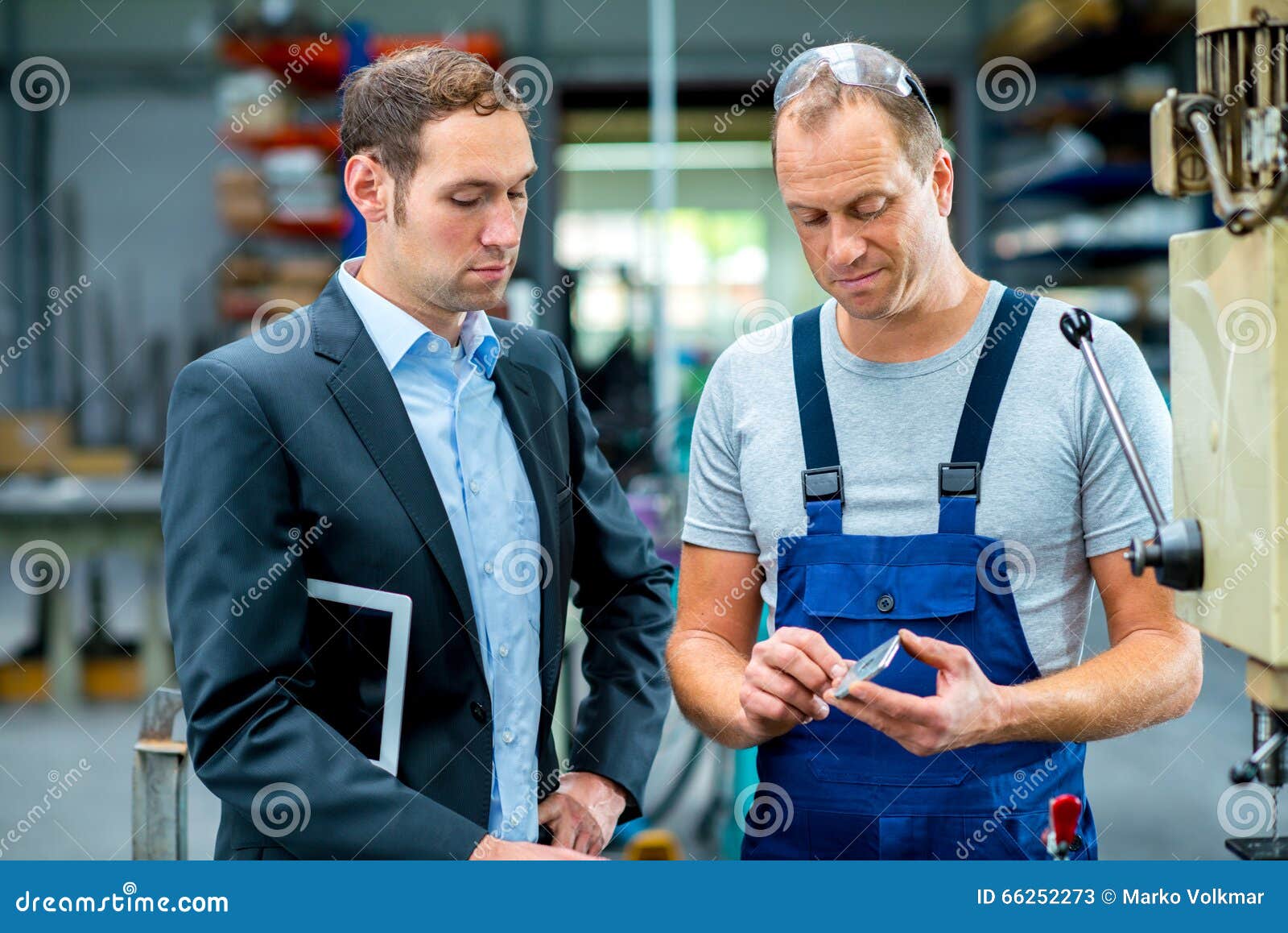 Young Boss and Worker in Conversation Stock Image - Image of direction ...