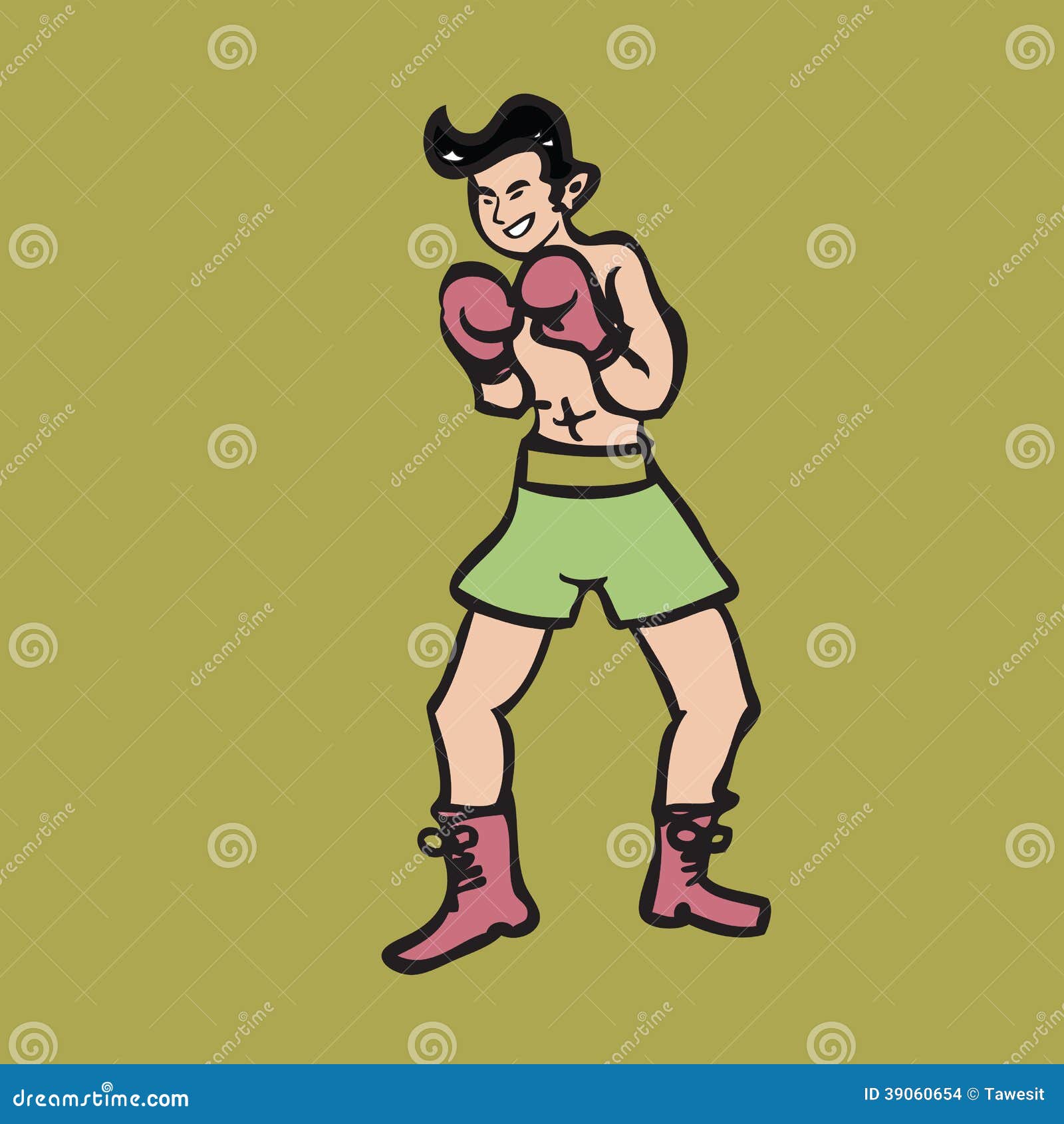 Young boxer stock illustration. Illustration of character - 39060654