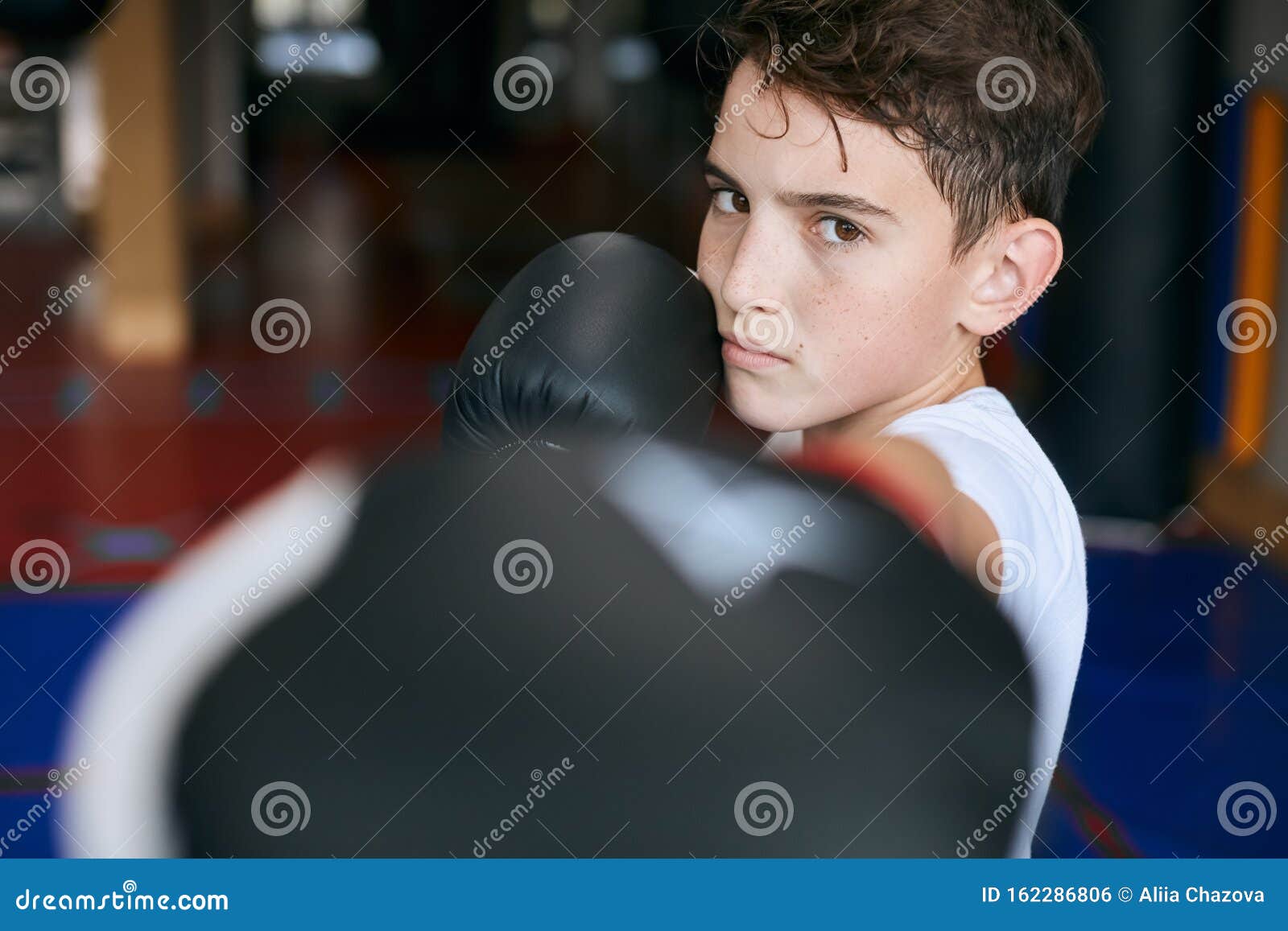 Young Boxer Hitting the Camera Stock Photo - Image of boxing, child ...