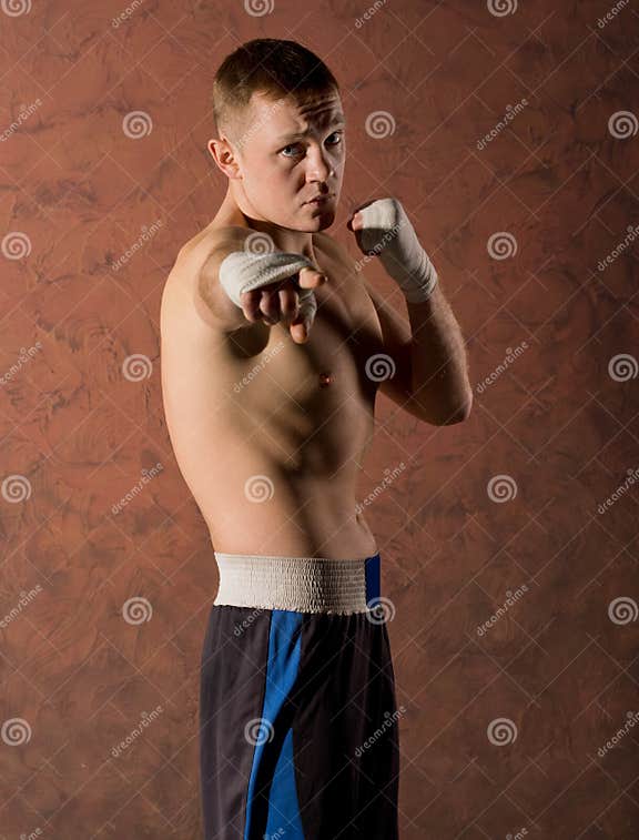 Young Boxer Pointing at the Camera Stock Photo - Image of person ...