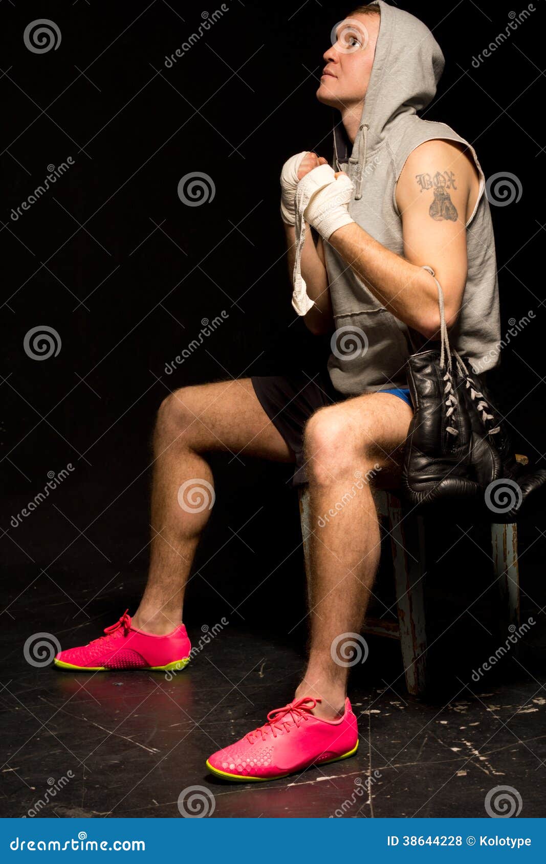 Young Boxer Psyching Himself Up Stock Photo - Image of ambition ...