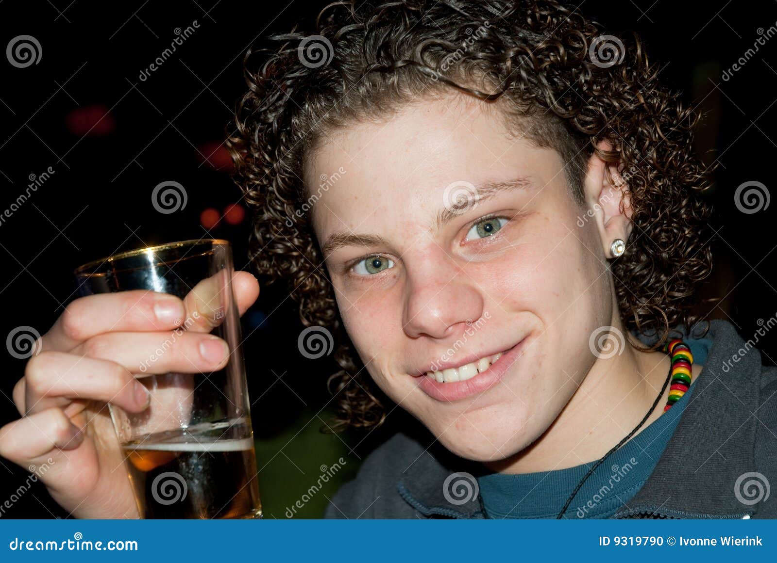 Young boy with alcohol stock photo. Image of beer, hair - 9319790