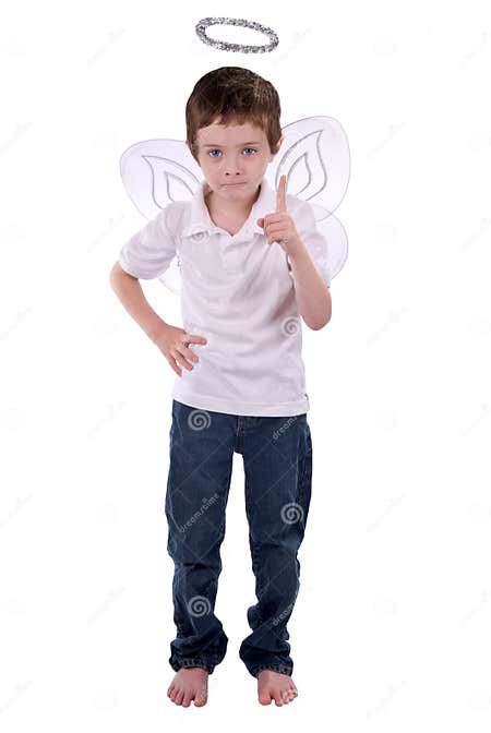 Young Boy in an Angel Costume Stock Image - Image of december, religion ...