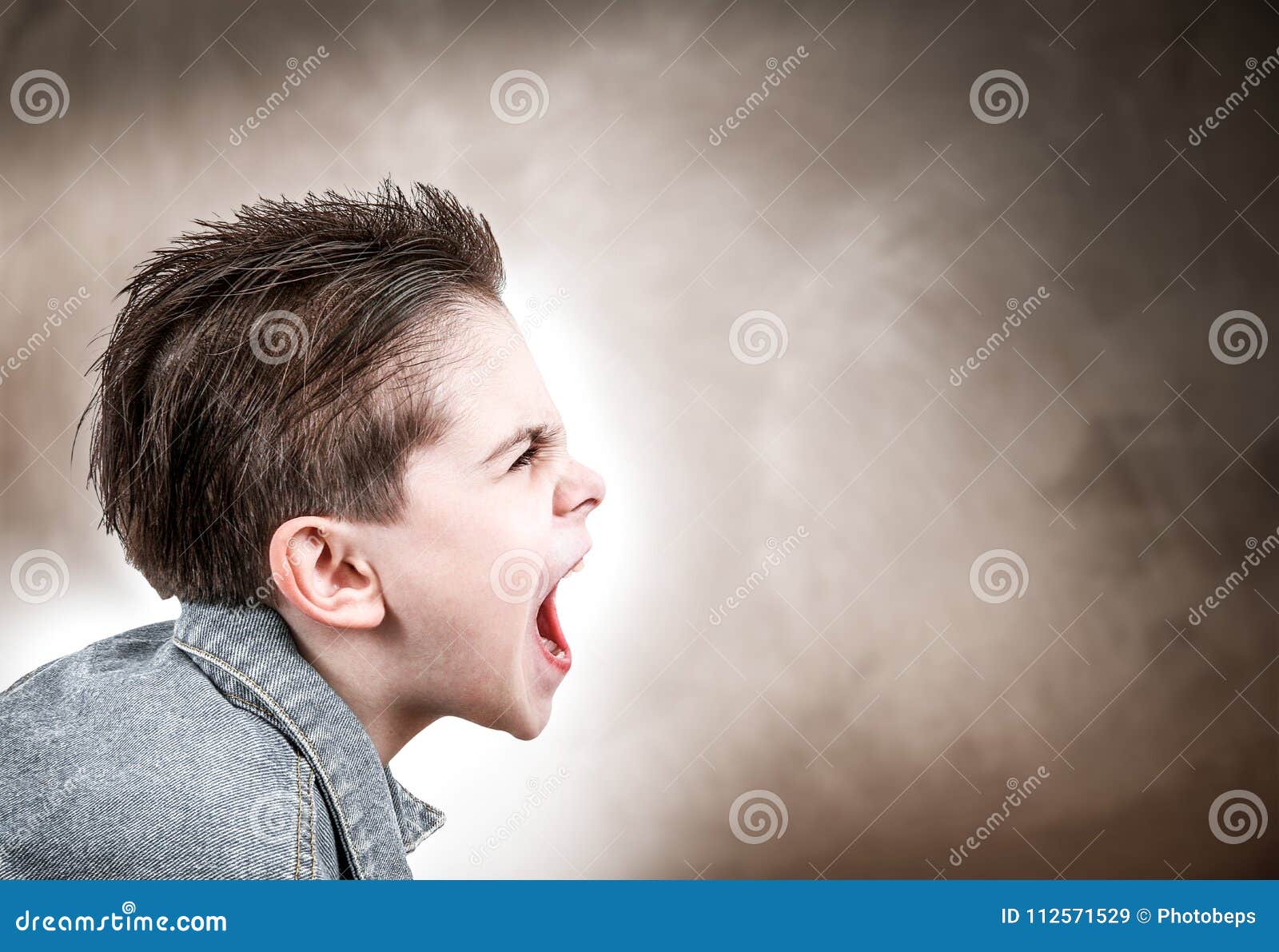 Young boy in anger stock image. Image of screaming, violent - 112571529